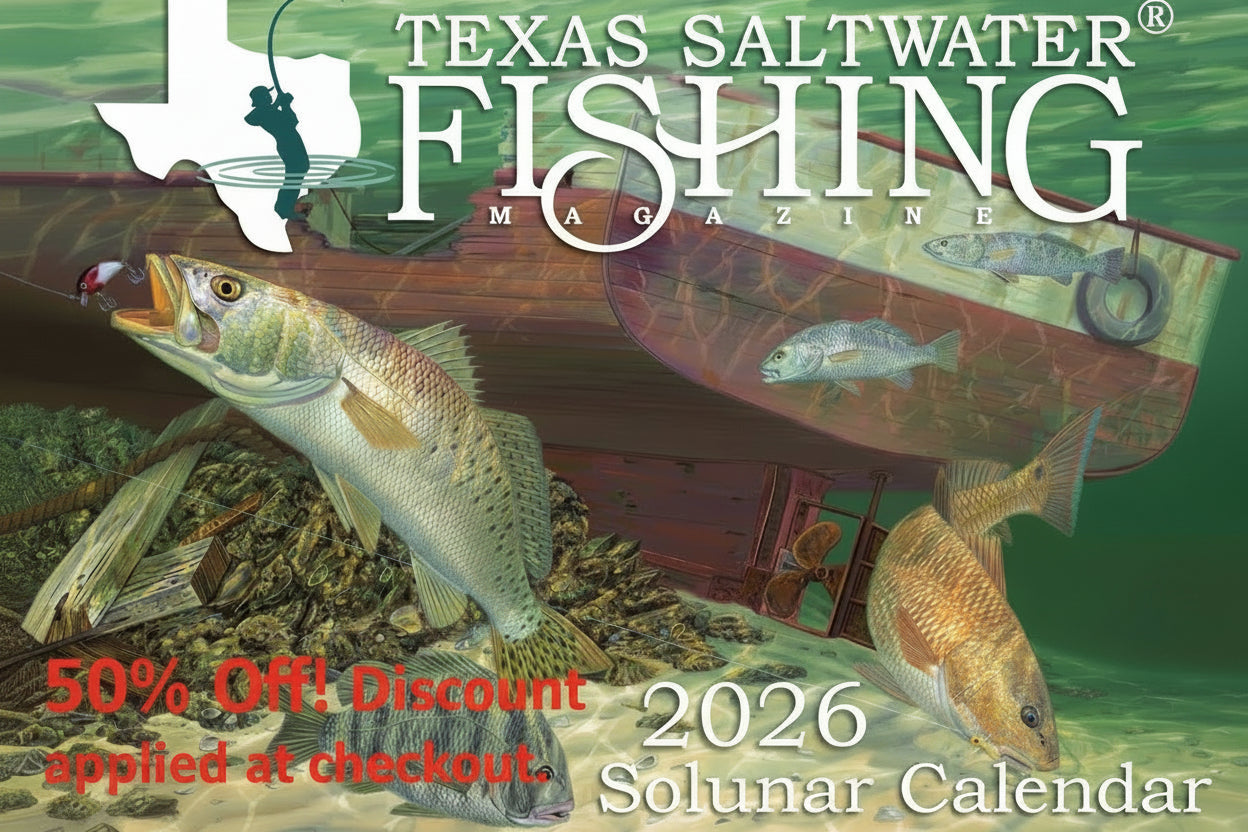 2026 Desk Solunar Calendar – Texas Saltwater